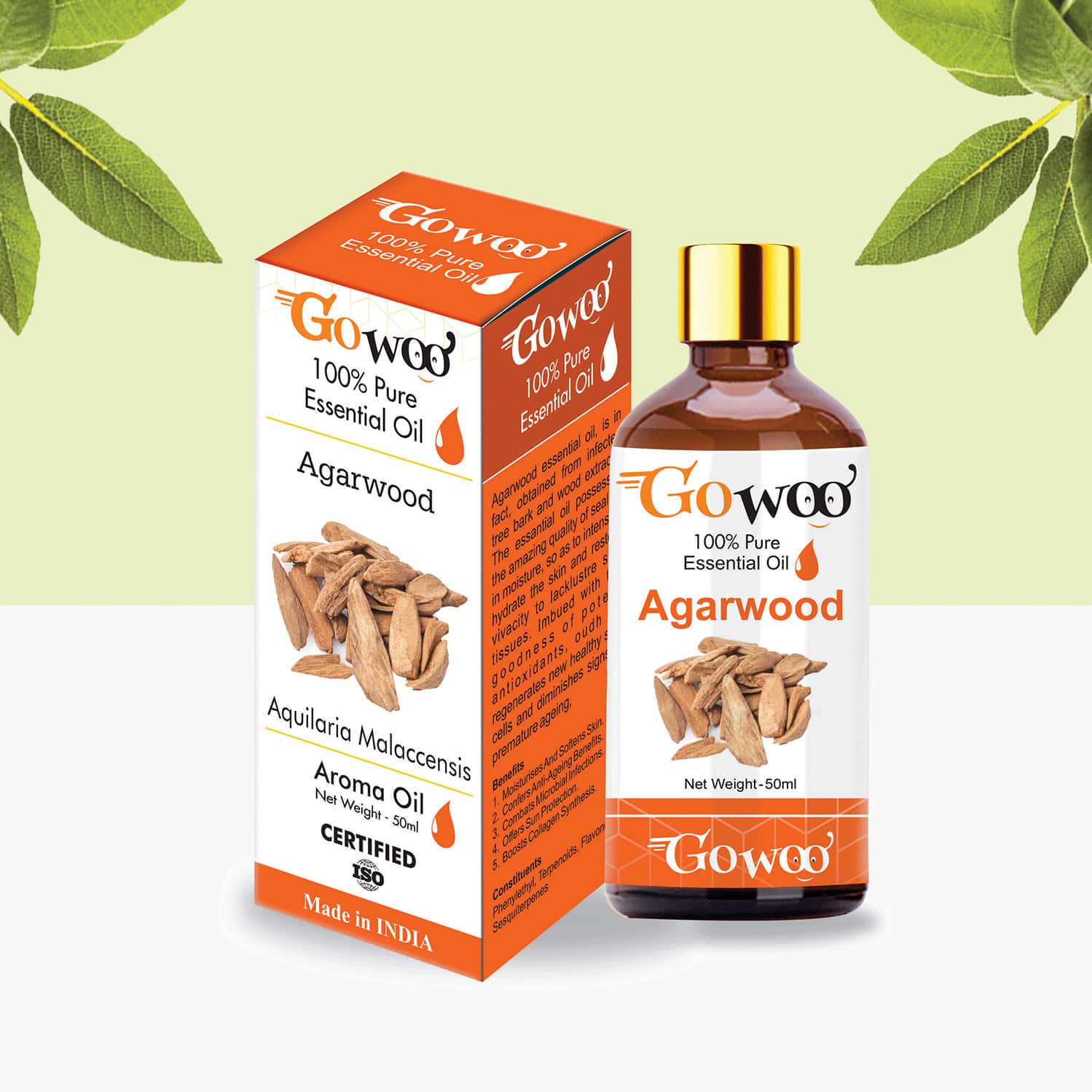 Buy GO WOO 100% PURE AGARWOOD OIL VIRGIN & UNDILUTED 50 ML Online & Get ...