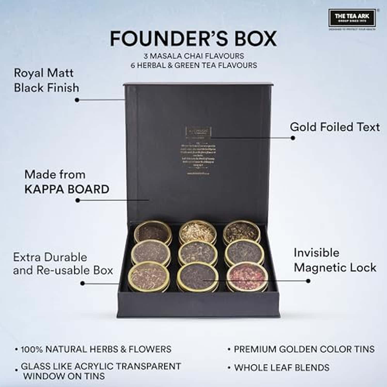 Buy THE TEA ARK FOUNDER'S CHOICE DIWALI TEA GIFT BOX WITH GREEN TEA | 9 ...
