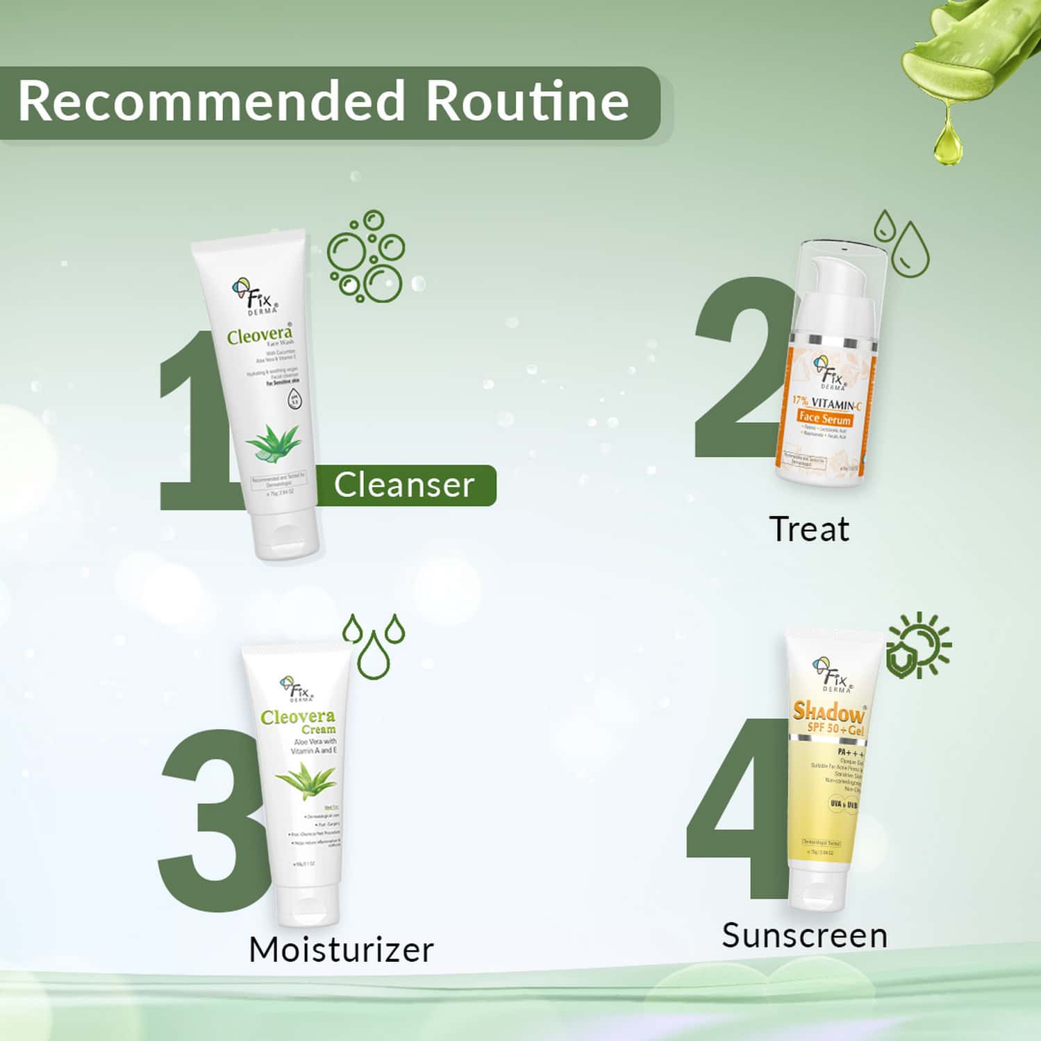 Buy FIXDERMA CLEOVERA CUCUMBER ALOEVERA FACE WASH WITH VITAMIN E - 75GM ...