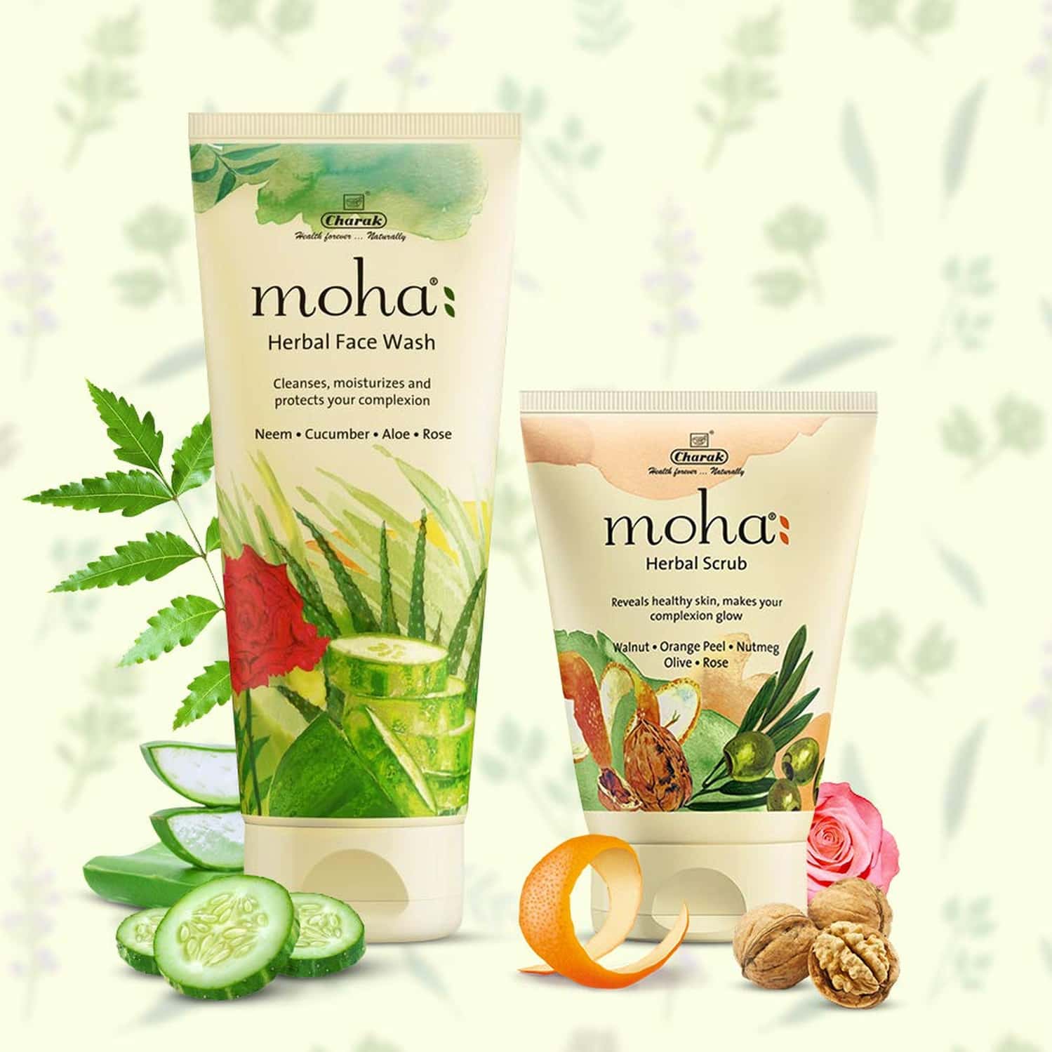 Buy MOHA HERBAL FACE WASH 200 ML & MOHA HERBAL SCRUB 100 G Online & Get ...