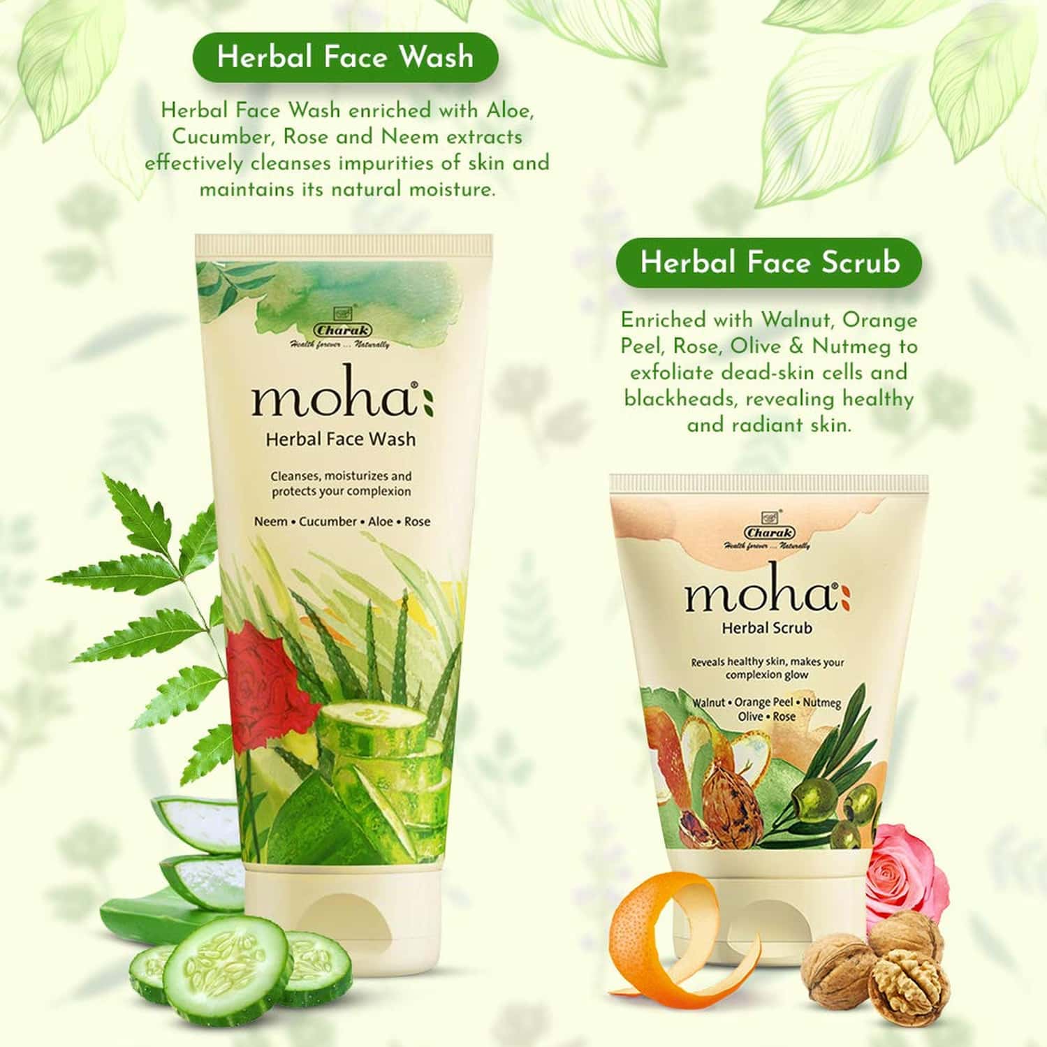 Buy MOHA HERBAL FACE WASH 200 ML & MOHA HERBAL SCRUB 100 G Online & Get ...