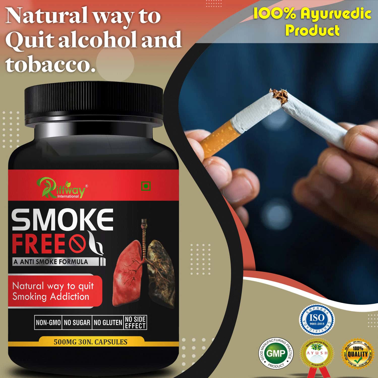 Buy SMOKE FREE HERBAL CAPSULE PHYSIOLOGICAL EXPULSION OF TOXIC ...