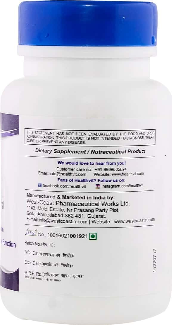 Buy HEALTHVIT IRON FERROUS FUMARATE 65MG IRON TABLETS BOTTLE OF 60 ...