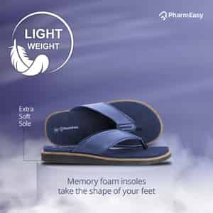 Buy PHARMEASY MEN'S DIABETIC & ORTHOPEDIC SLIPPERS - ROYAL BLUE - SIZE ...