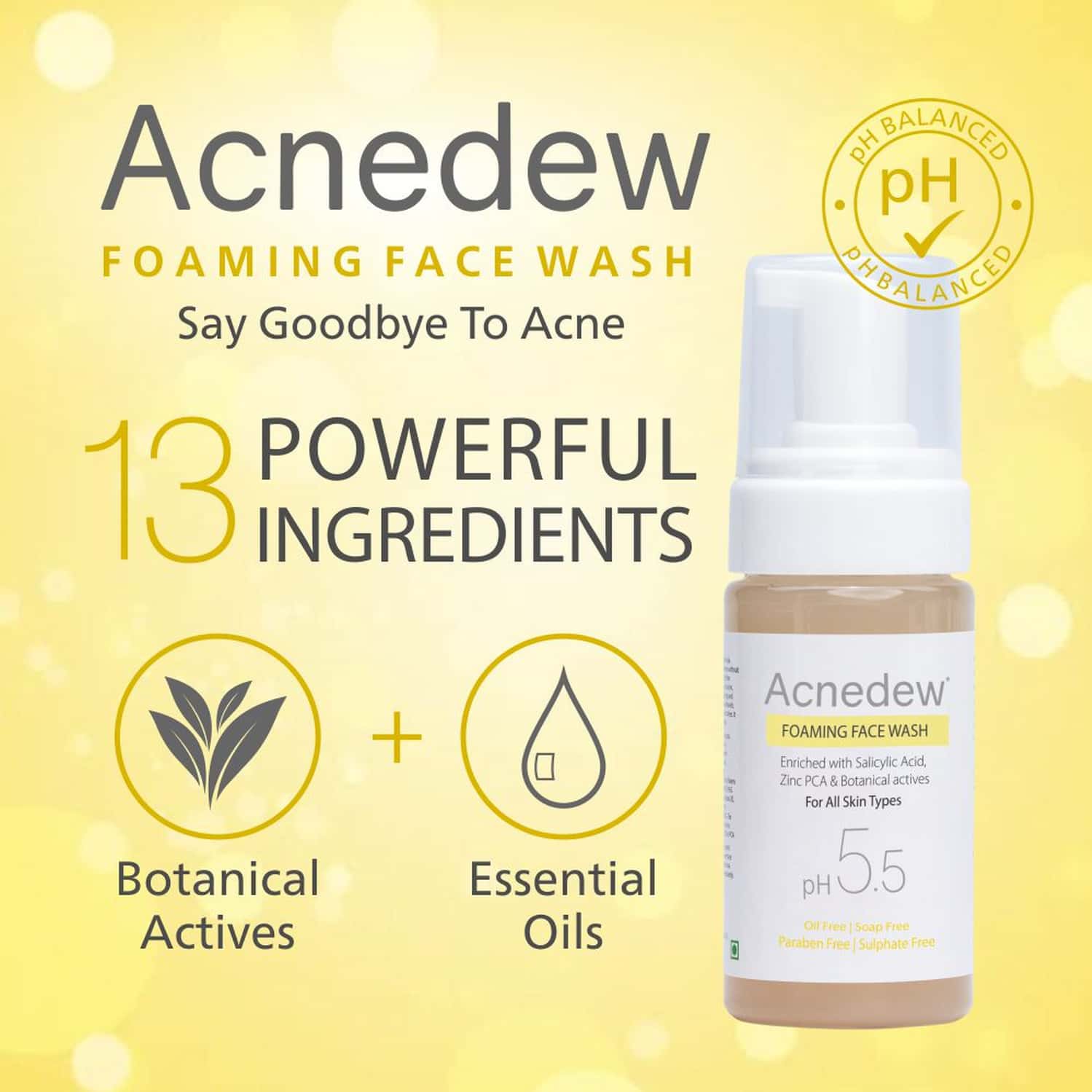 Buy ACNEDEW ANTIACNE & ANTIPIMPLE FOAMING FACE WASH 100 ML | SALICYLIC ...