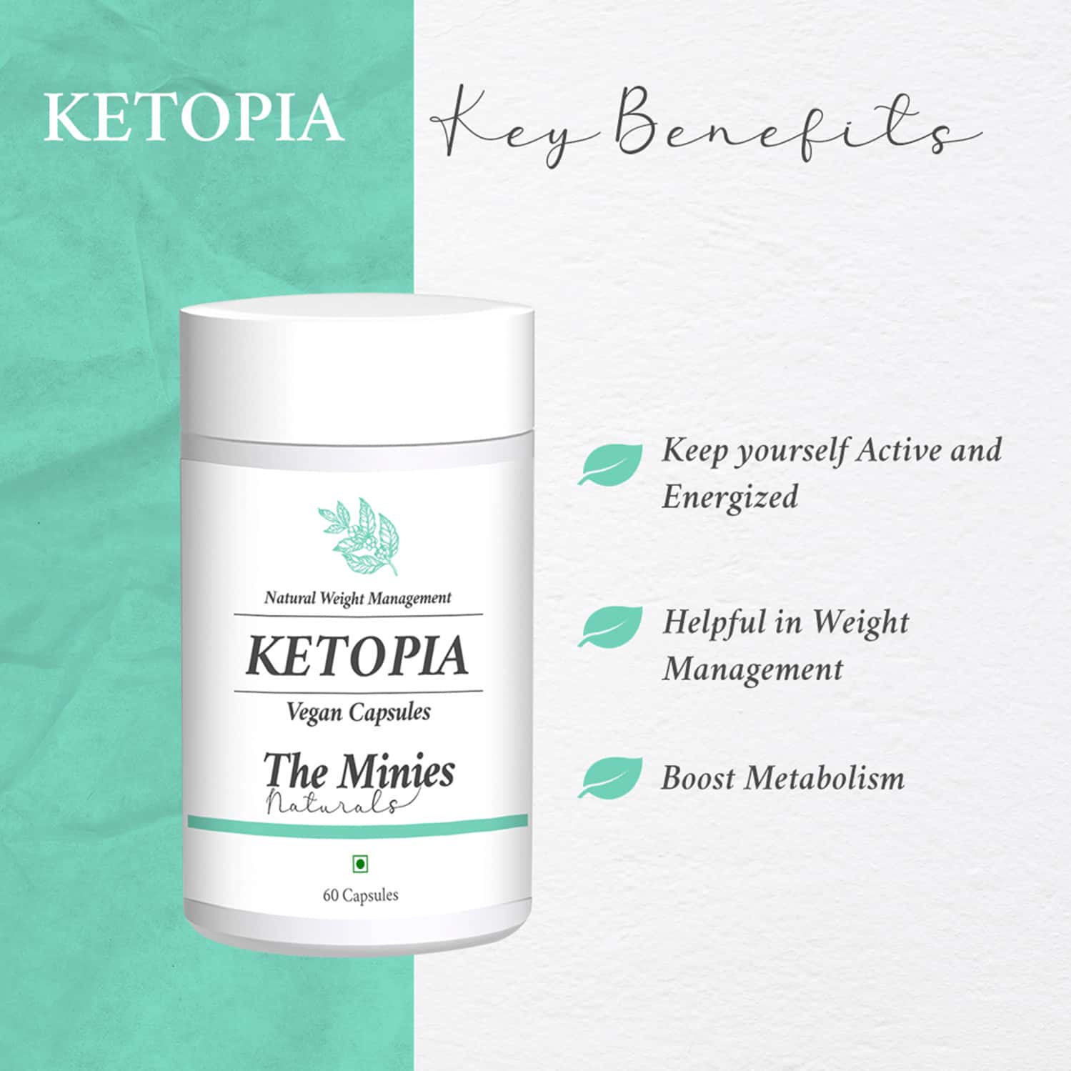 Buy MINIES NATURALS KETOPIA VEGAN CAPSULES Online & Get Upto 60% OFF at PharmEasy