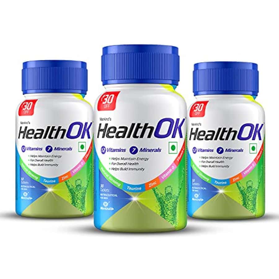 Buy HEALTH OK DAILY MULTIVITAMIN FOR ENERGY & OVERALL HEALTH FOR MEN30 ...