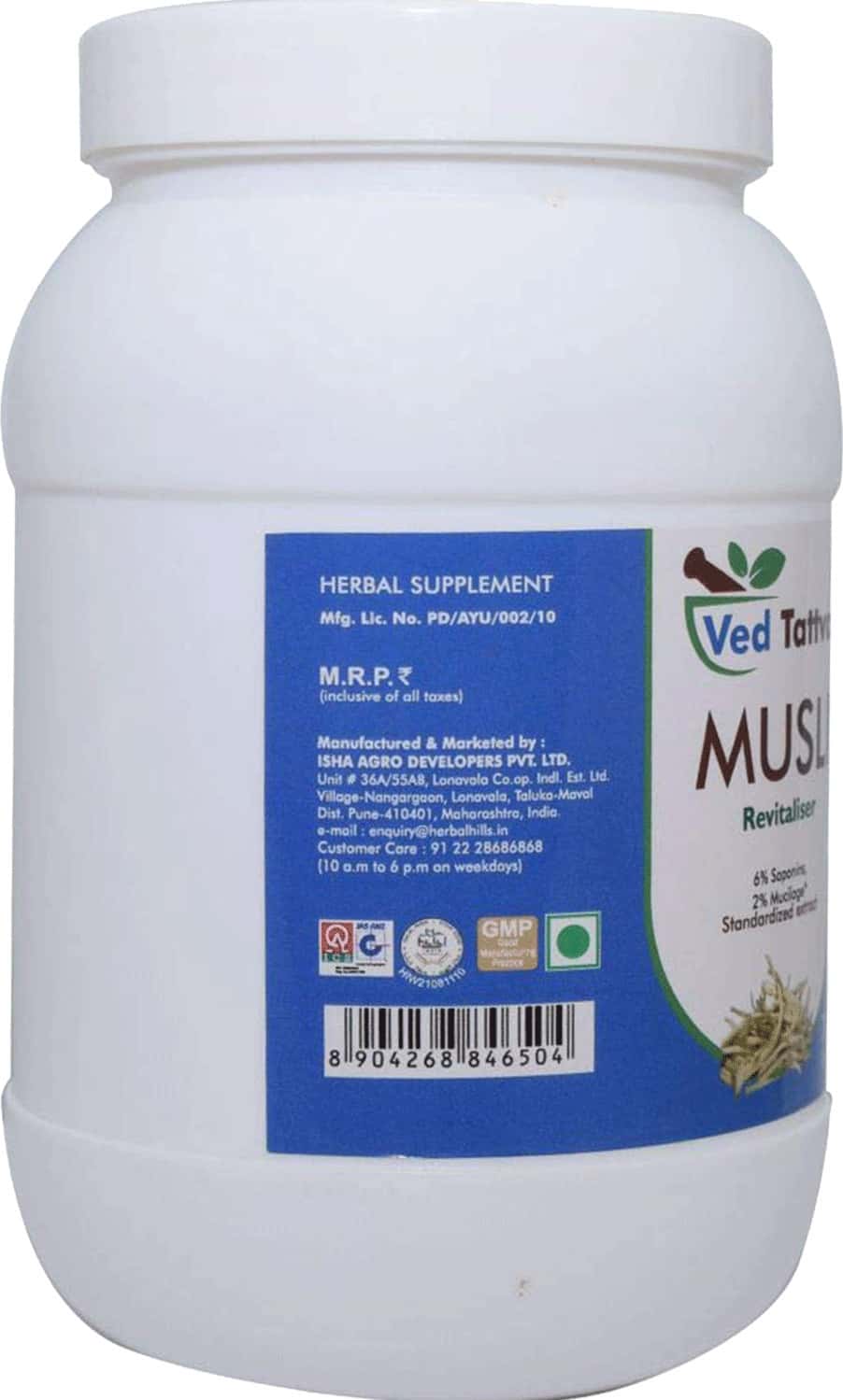 Buy VED TATTVA MUSLI TABLETS SAFED MUSLI 700 TABLETS/NATURAL & PURE ...