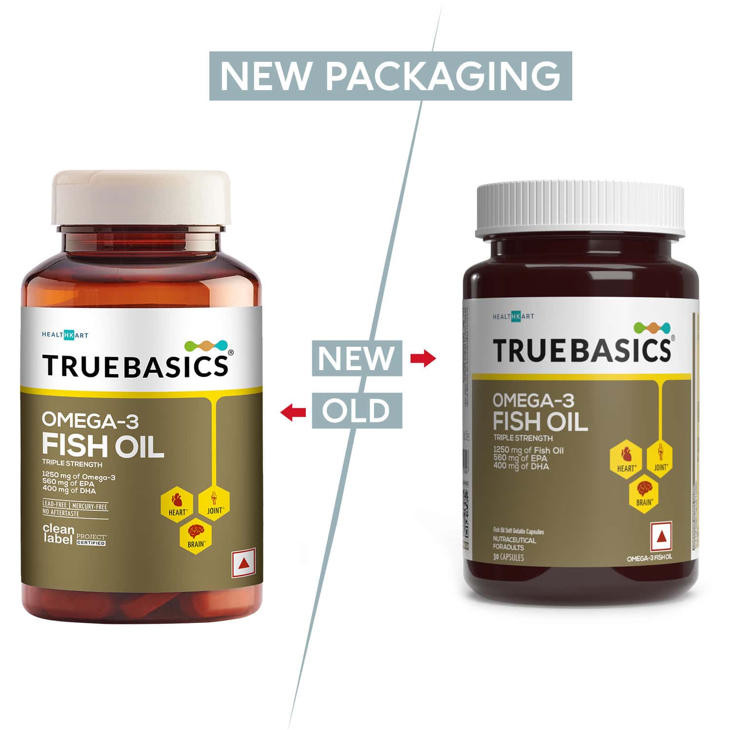 Buy TRUEBASICS OMEGA 3 FISH OIL CAPSULES - 30 CAPSULES Online & Get ...