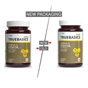 Buy TRUEBASICS OMEGA 3 FISH OIL CAPSULES - 30 CAPSULES Online & Get ...