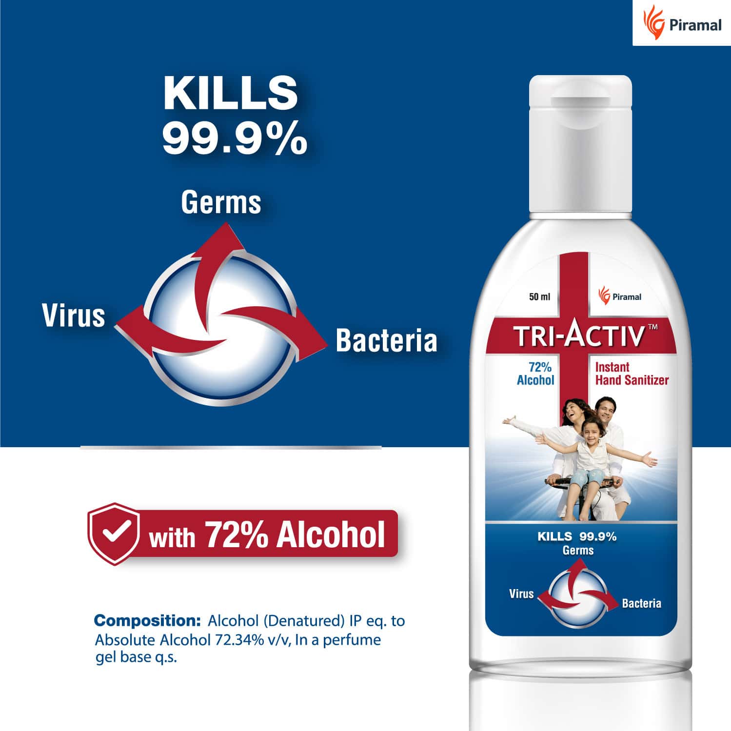Buy TRI-ACTIV SANITIZING HAND RUB - 50ML Online & Get Upto 60% OFF at ...