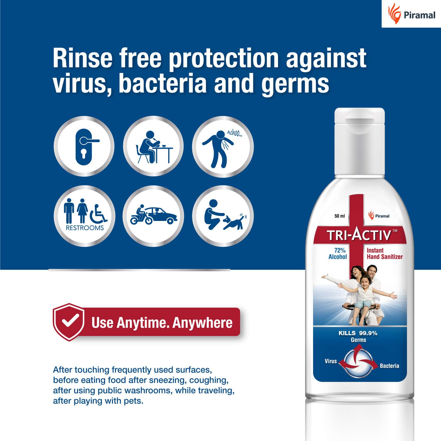 Buy TRI-ACTIV SANITIZING HAND RUB - 50ML Online & Get Upto 60% OFF at ...