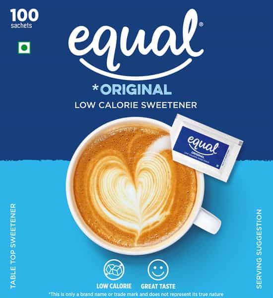 Buy EQUAL SWEETENER SUGAR FREE LOW CALORIES SUGAR CONTROL 100 SACHETS ...