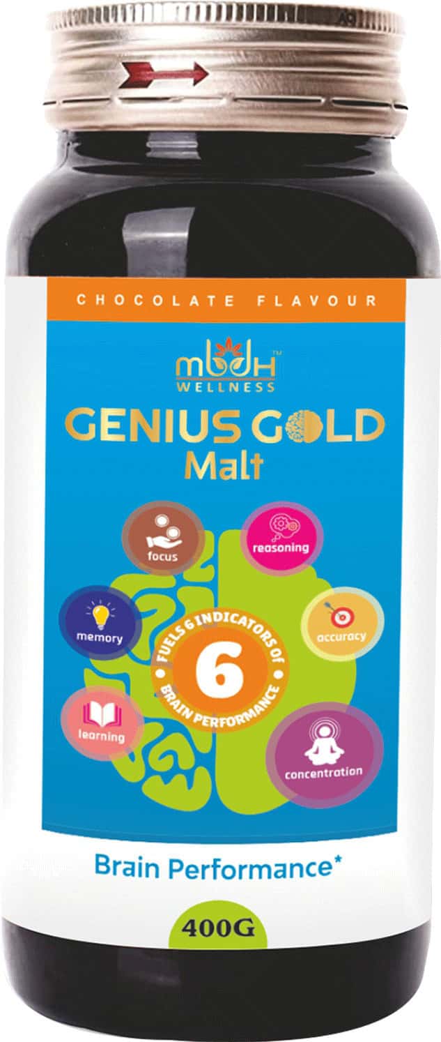 Buy MBDHWELLNESS GENIUS GOLD MALT-BRAIN BOOSTER WITH BRAHMI ASHWAGANDHA ...