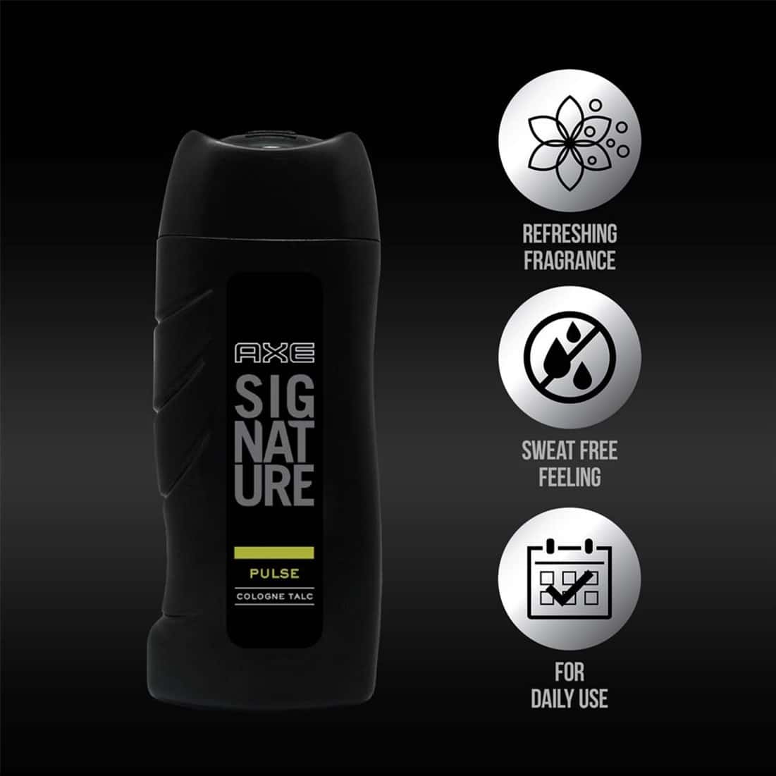 Buy AXE SIGNATURE PULSE COLOGNE TALC 100 G Online & Get Upto 60% OFF at ...