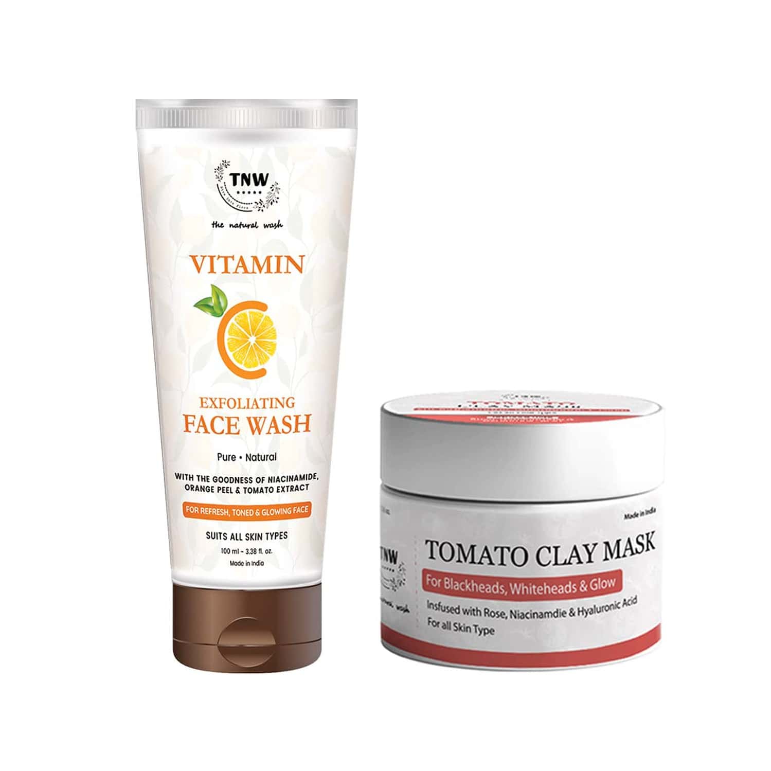 Buy TNW-THE NATURAL WASH TOMATO CLAY MASK & VITAMIN C EXFOLIATING FACE ...