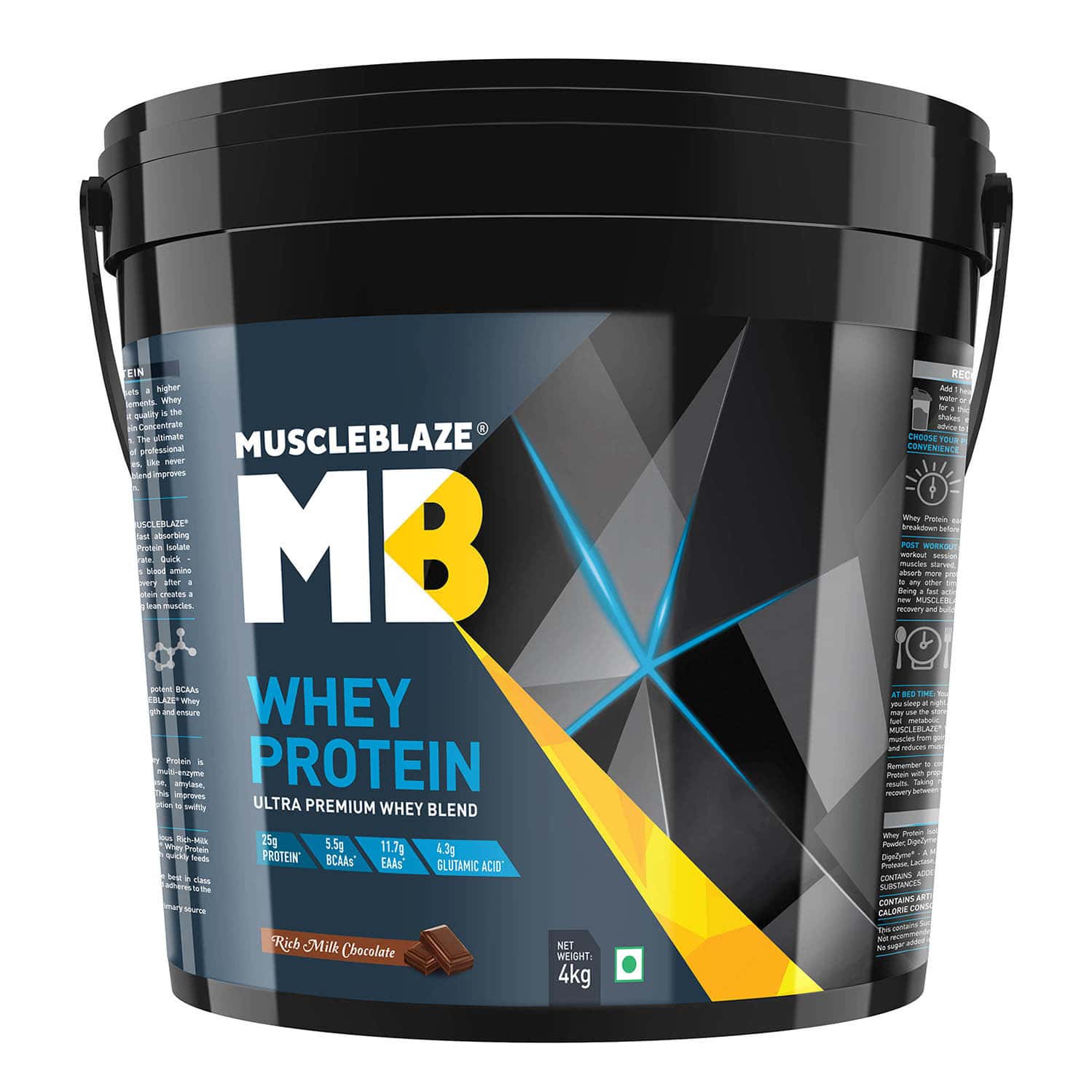 Buy MUSCLEBLAZE 100% WHEY PROTEIN, ULTRA PREMIUM WHEY BLEND (RICH MILK ...