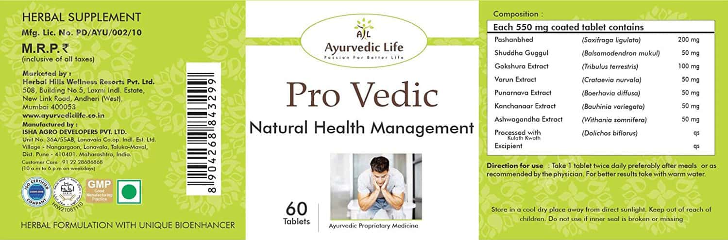Buy AL-AYURVEDIC LIFE PRO VEDIC - 60 TABLETS PACK OF 4 Online & Get ...