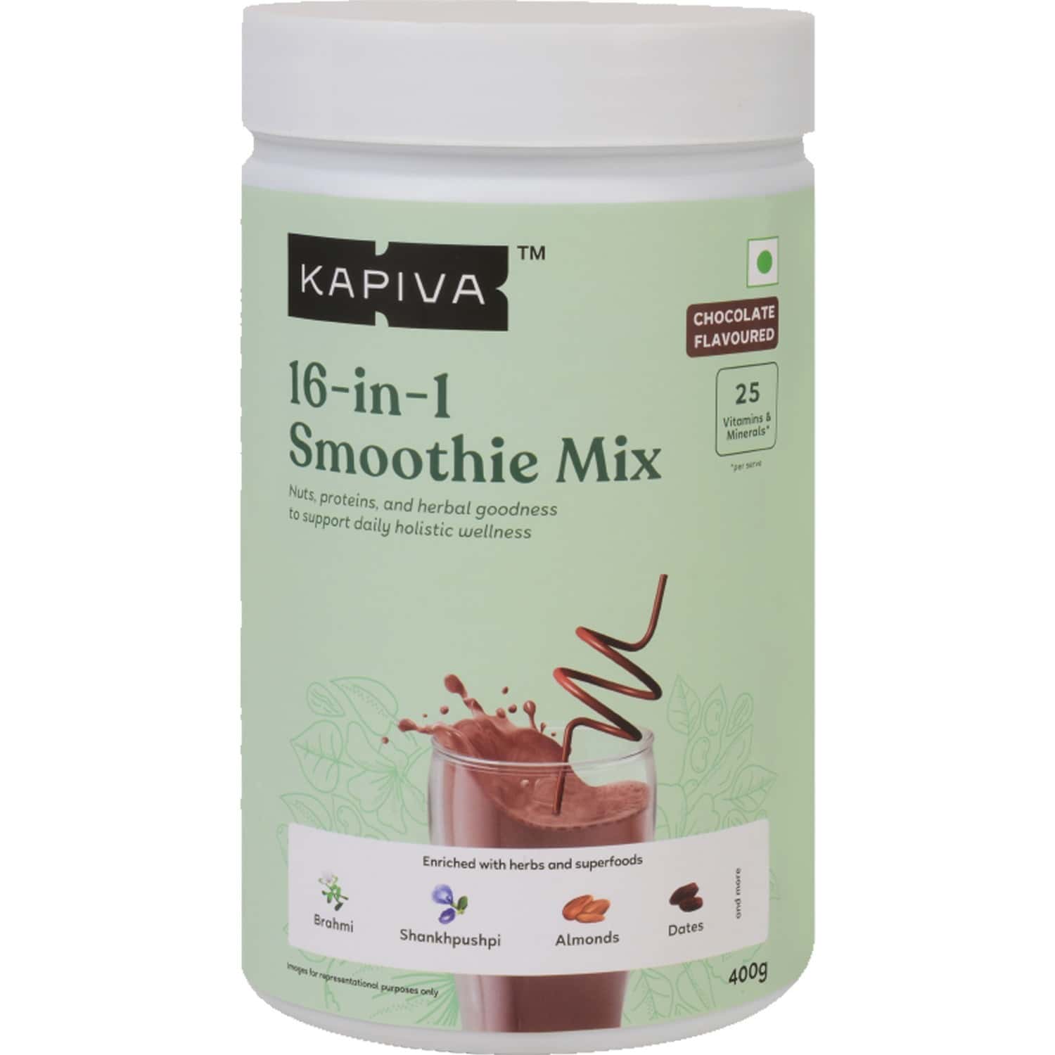 Buy Kapiva 16-In-1 Smoothie Mix 400g | Superfoods, Proteins, Ayurvedic ...