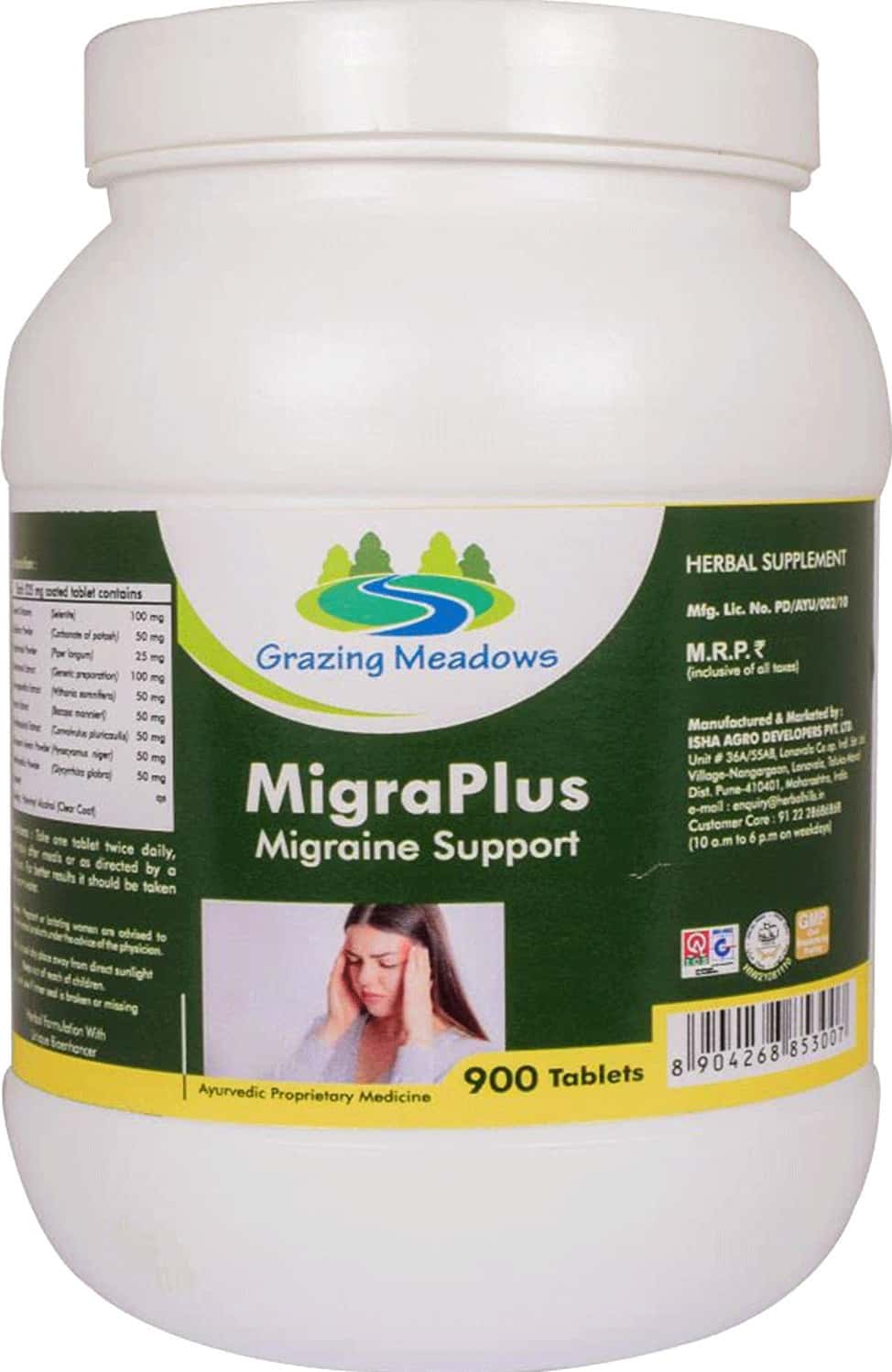 Buy VED TATTVA MIGRA PLUS 60 TABLETS - NATURAL SUPPLEMENT FOR MIGRAINE ...