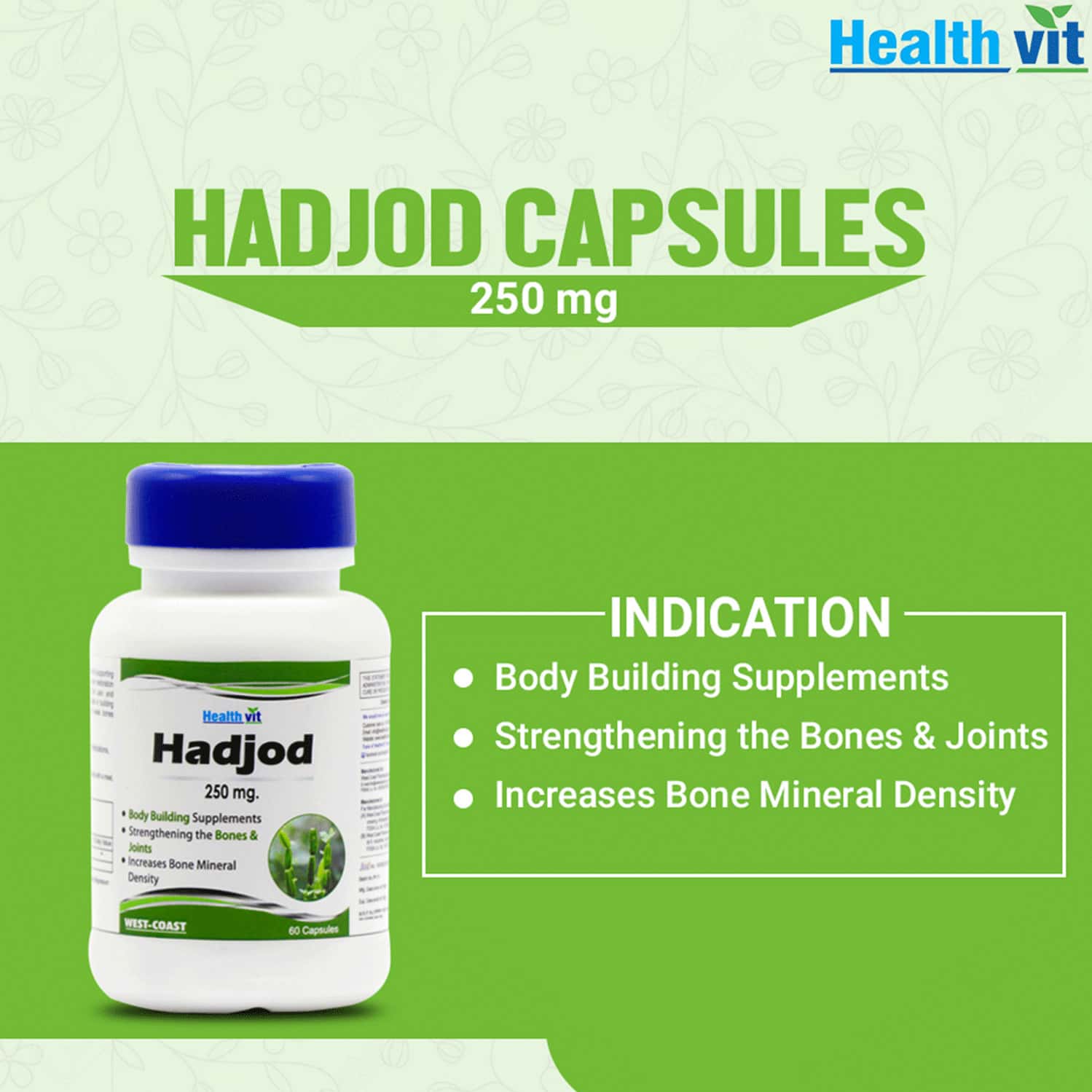 Buy HEALTHVIT HADJOD 250 MG - 60 CAPSULES Online & Get Upto 60% OFF at ...