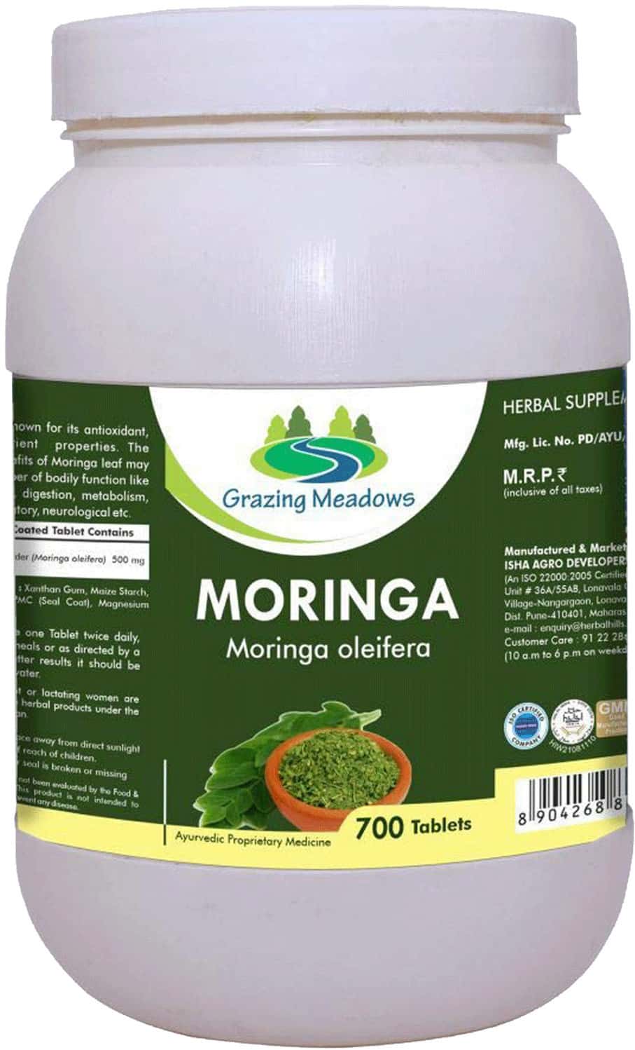 Buy NATURZ AYURVEDA MORINGA TABLETS (MORINGA OLEIFERA TABLETS) 700 ...