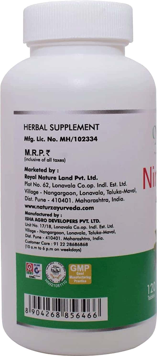 Buy NATURZ AYURVEDA NIRGUNDI 120 TABLETS Online & Get Upto 60% OFF at PharmEasy