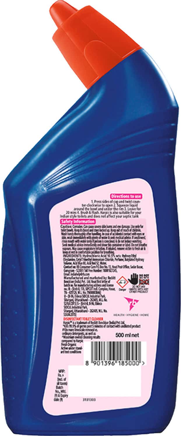 Buy HARPIC POWER PLUS ROSE TOILET CLEANER BOTTLE OF 500 ML Online & Get ...