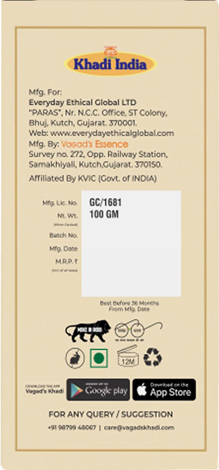 Buy VAGAD'S KHADI NEEM PATTI SOAP 100GM | ANTI-BACTERIAL AND ANTI ...