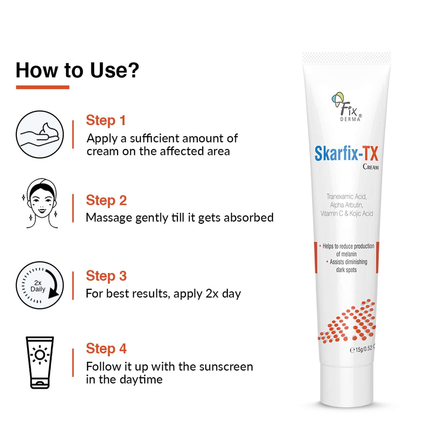 Buy FIXDERMA SKARFIX -TX CREAM 30GM Online & Get Upto 60% OFF at PharmEasy