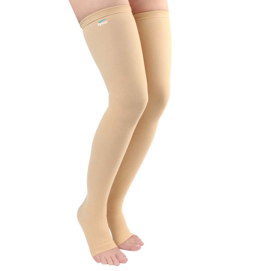 Buy TYNOR COMPRESSION STOCKING MID THIGH CLASSIC BEIGE LARGE PACK OF 2 ...