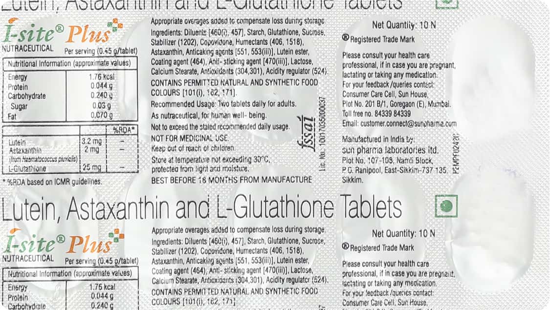 Buy I SITE PLUS STRIP OF 10 TABLETS Online & Get Upto 60% OFF at PharmEasy