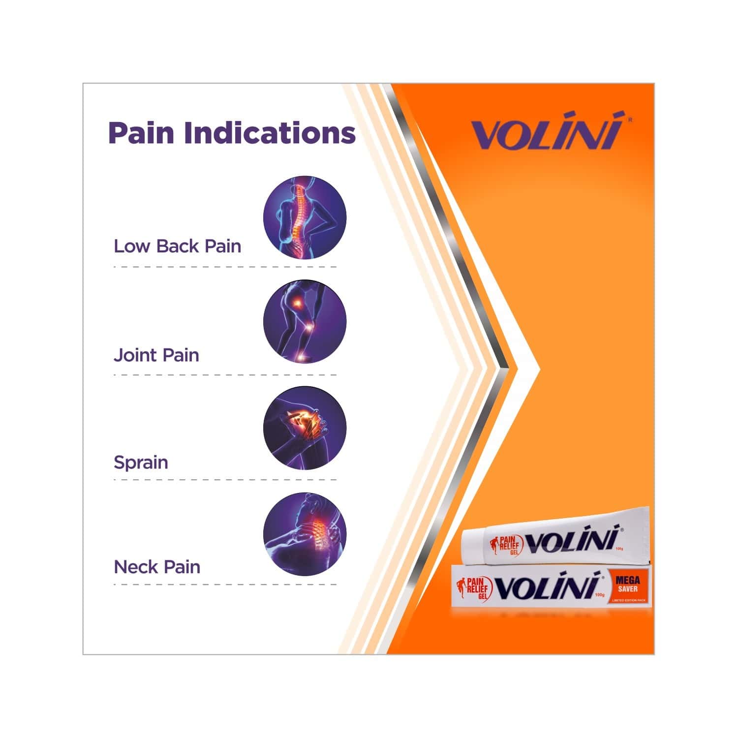 Buy VOLINI PAIN RELIEF GEL TUBE OF 100 G Online & Get Upto 60% OFF at ...