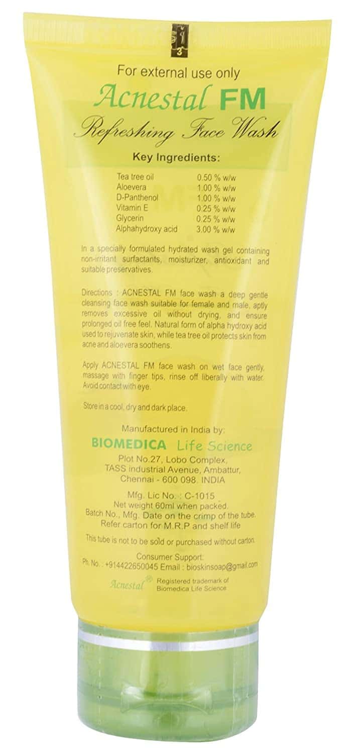 Buy Acnestal Fm Face Wash Bottle Of 60 Ml Online at Flat 18% OFF ...