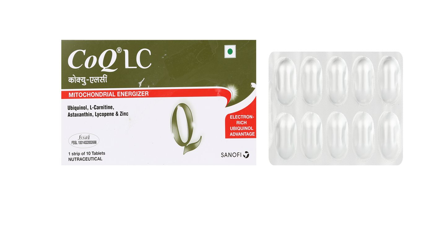 Buy Coq Lc Mitochondrial Energiser Tablet 10'S Online get Upto 60% OFF ...