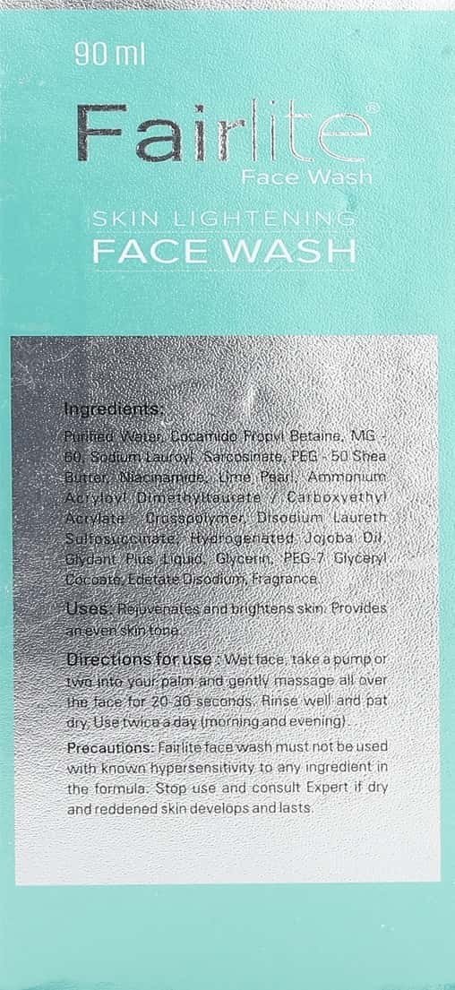 Buy FAIRLITE FACE WASH BOTTLE OF 90 ML Online & Get Upto 60% OFF at ...