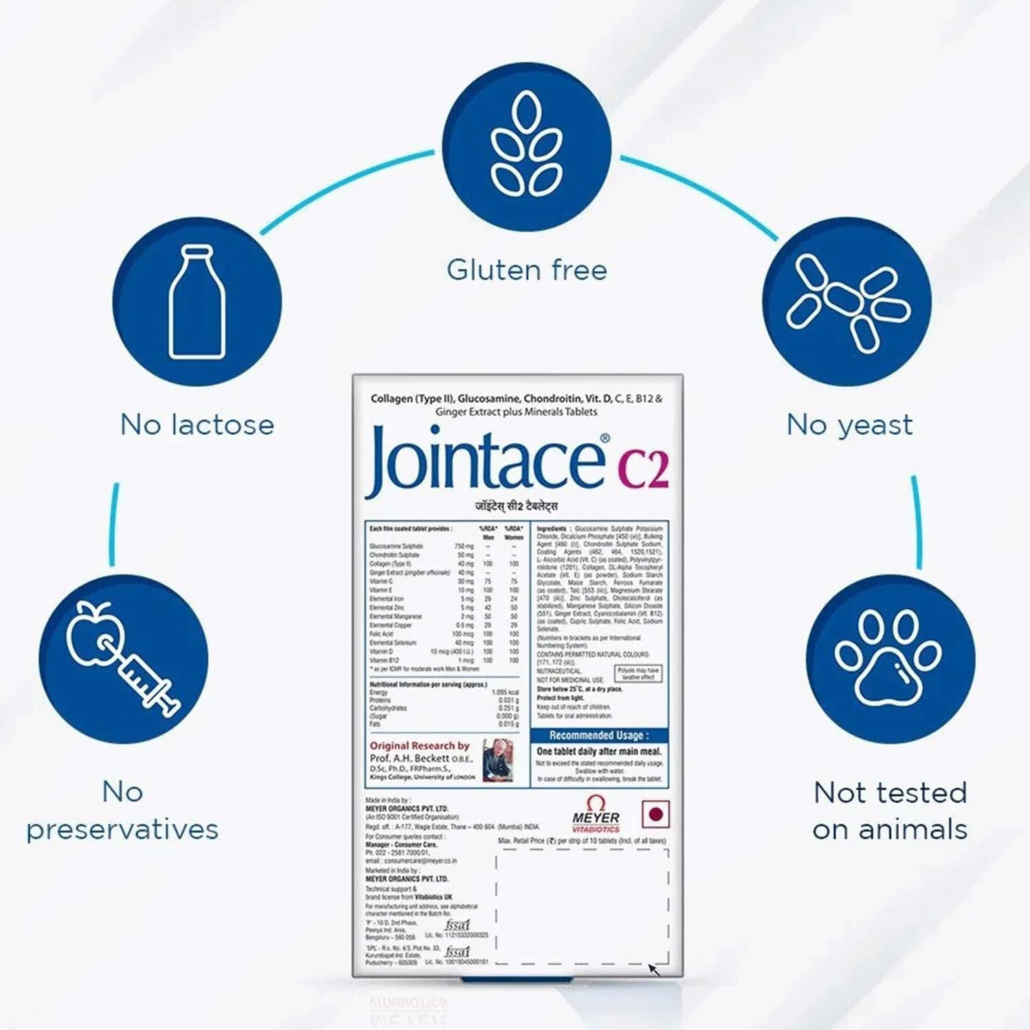 Buy JOINTACE C2 PLUS STRIP OF 10 TABLETS Online & Get Upto 60% OFF at ...