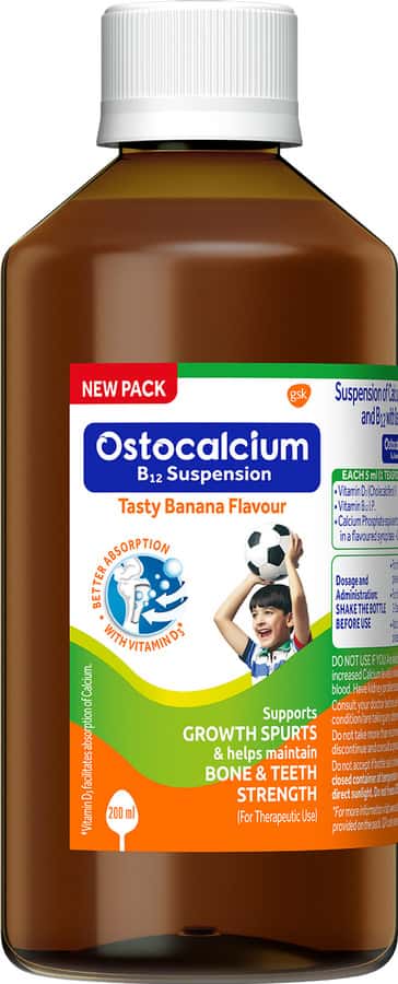 Buy OSTOCALCIUM B12 SUSPENSION (LEMON LIME FLAVOR SYRUP - 200ML) Online ...