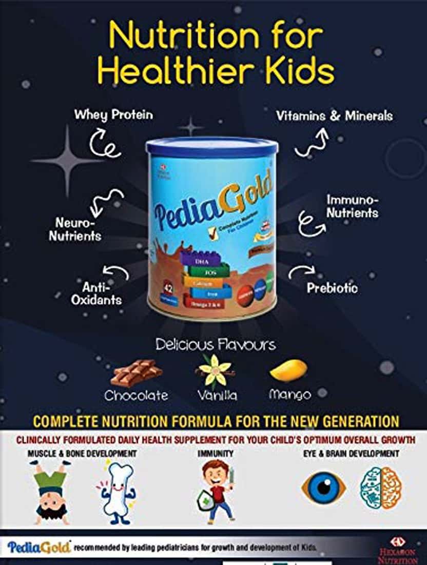Buy PEDIAGOLD VANILLA NUTRITION DRINK TIN OF 400 G Online & Get Upto 60 ...