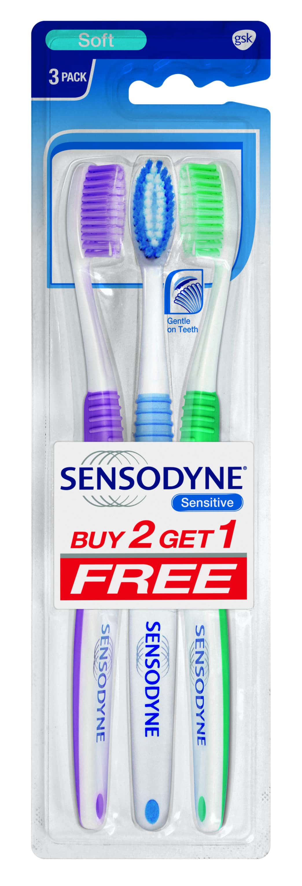 Buy Sensodyne Sensitive Toothbrush Packet Of 3 (Buy 2 Get 1 Free ...