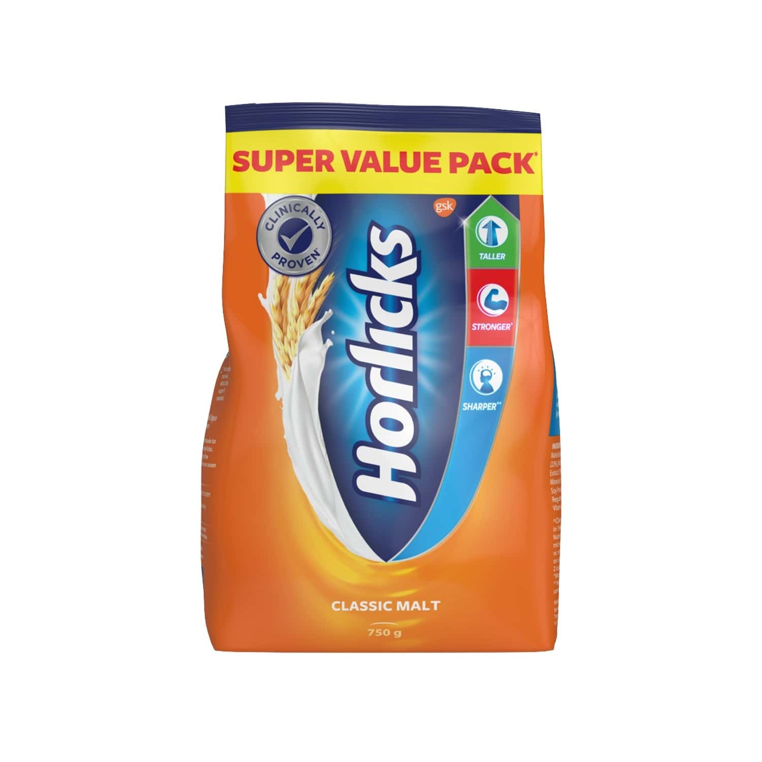 Buy Horlicks Classic Malt Nutrition Drink Refill Of 750 G Online & Get ...