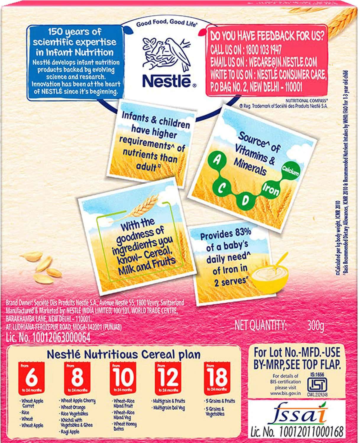Buy NESTLE CERELAC BABY CEREAL WITH MILK MULTIGRAIN & FRUITS FROM 12 ...