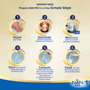 Buy NESTLE NAN PRO 1 INFANT FORMULA WITH PROBIOTIC | STAGE 1 UP TO 6 ...