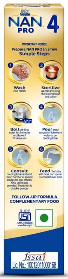 Buy Nestle Nan Pro 4 Baby Food Follow Up Infant Formula (After 18 ...