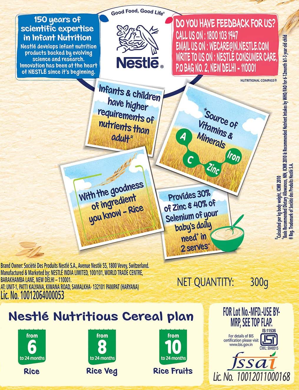 Buy NESTLE NESTUM BABY CEREAL (6 MONTHS-12 MONTHS) RICE - 300 G Online ...