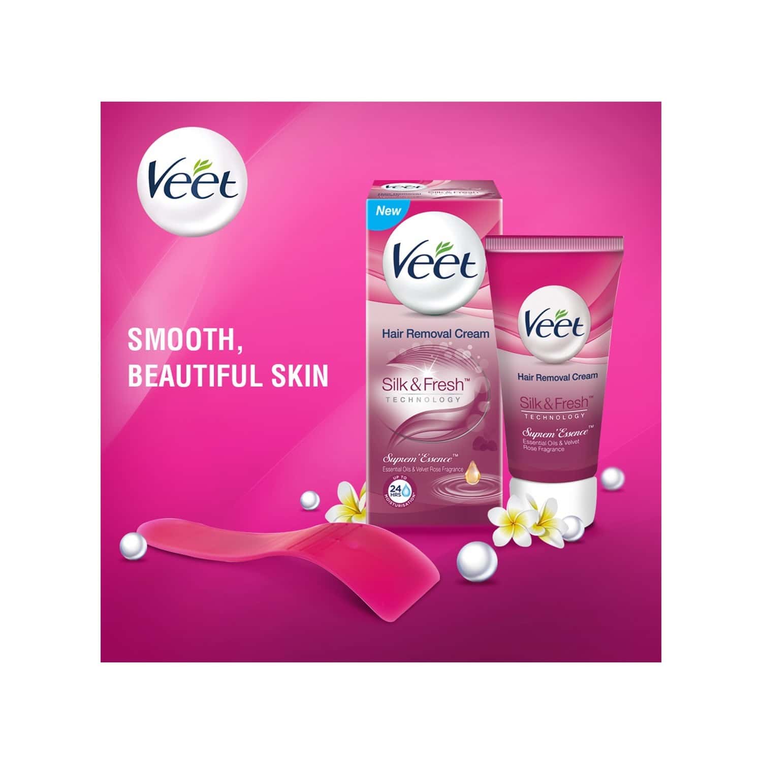 Buy VEET SILK & FRESH HAIR REMOVAL CREAM SUPREME ESSENCE 25 GM Online ...
