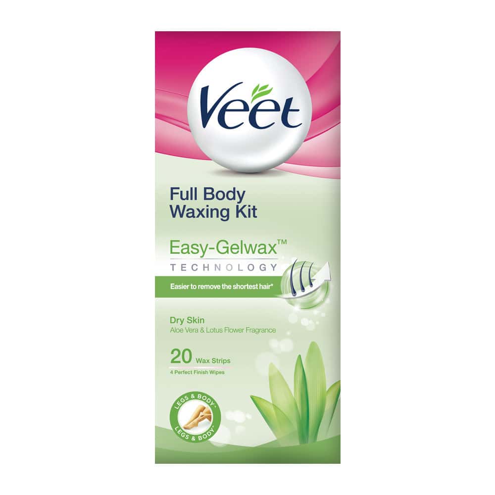 Buy Veet Full Body Wax Strips Dry Skin Box Of 20 Online at Flat 18% OFF ...