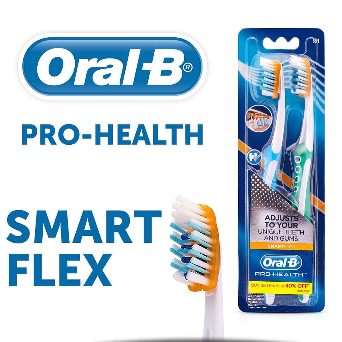 Buy ORAL-B PRO HEALTH SMARTFLEX TOOTHBRUSH PACKET OF 2 Online & Get ...