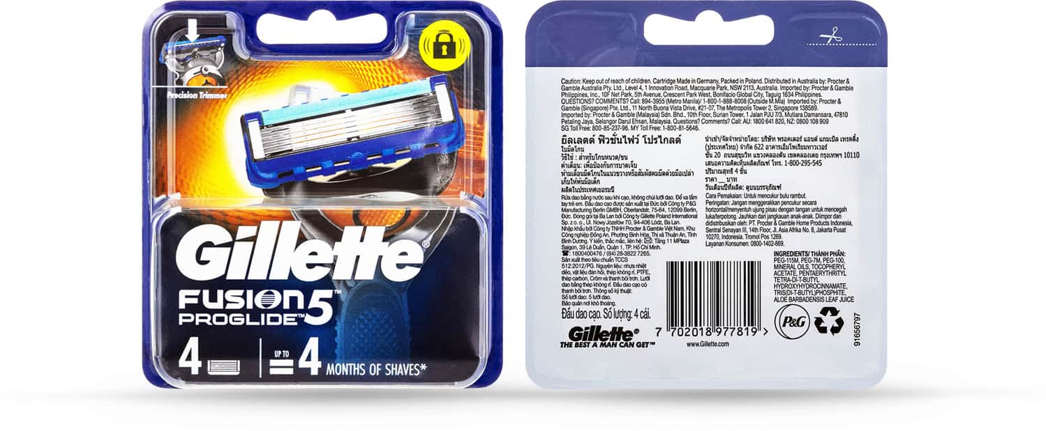 Buy GILLETTE FUSION PROGLIDE FLEXBALL MANUAL SHAVING RAZOR BLADES ...