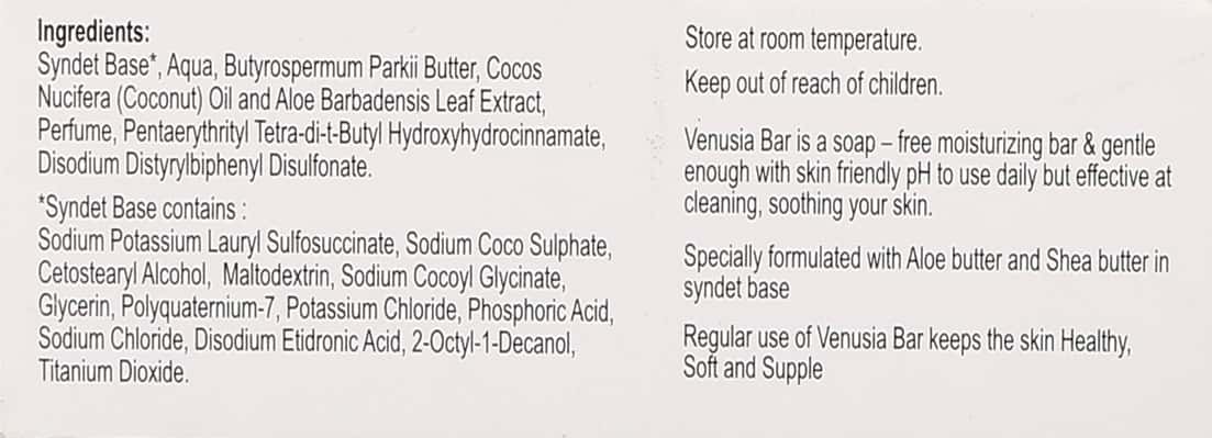 Buy VENUSIA CLEANSING AND MOISTURISING SYNDET BAR - 75GM Online & Get ...